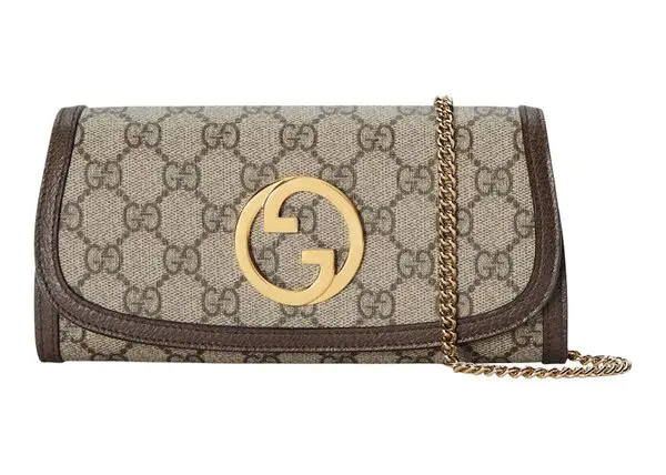 Gucci Blondie Continental Chain Wallet - Beige/ebony