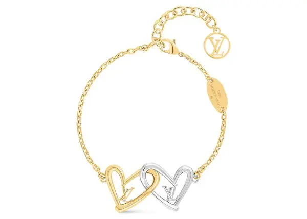LOUIS VUITTON Limited Edition Fall In Love Heart Bracelet - Gold