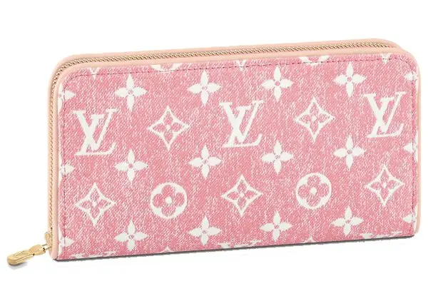 LOUIS VUITTON Zippy Wallet Denim Jacquard - Pink