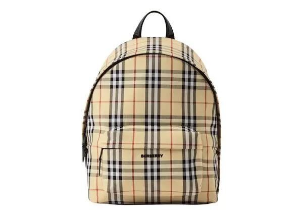 Burberry Check Backpack - Archive Beige