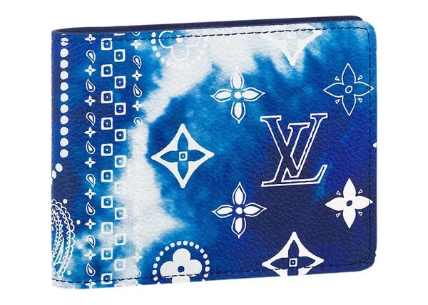 LOUIS VUITTON Slender Wallet Bandana Monogram - Bleached Blue
