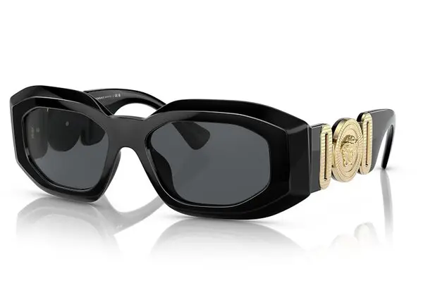 Versace Irregular Sunglasses - Black/dark Grey (ve4425u)