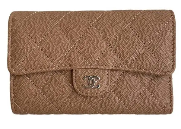 Chanel Classic Medium Flap Wallet - Caramel (ap0232)