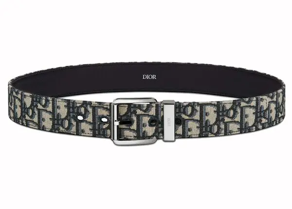 Dior Oblique Jacquard Belt - Beige/black