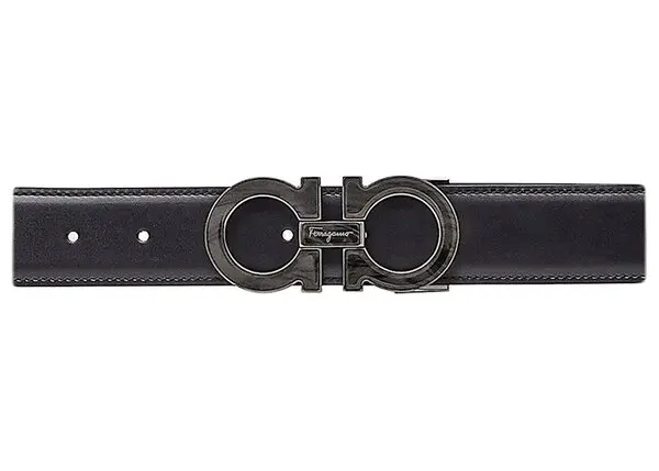 FERRAGAMO Adjustable Gancini Belt - Black