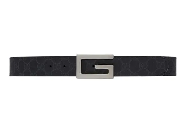 Gucci Reversible Belt With Square G Buckle - Black