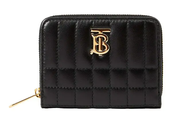 Burberry Quilted Leather Lola Zip Wallet - Black/light Gold