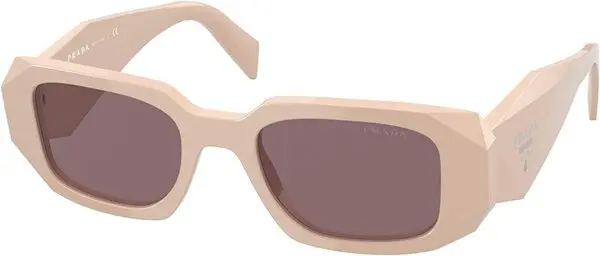Prada Rectangle Full Rim Sunglasses - Pink (pr17ws/vyj6x1/49)