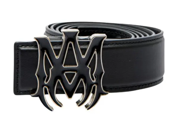 Amiri Nappa Leather Belt - Black