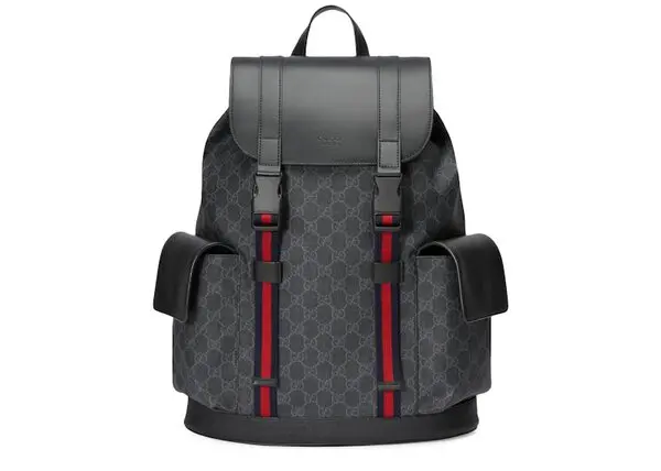 Gucci Soft Gg Supreme Backpack - Black/grey