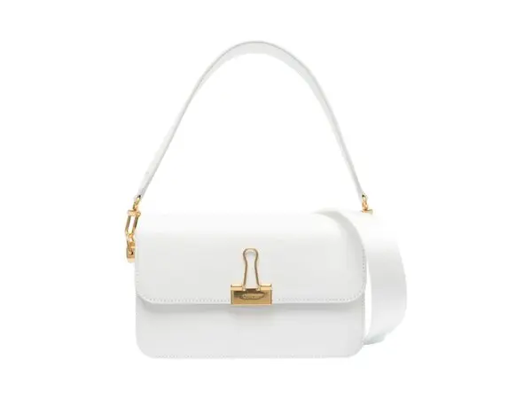 Off-White Off Plain Binder M Shoulder Bag - White