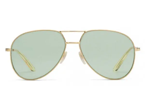 Gucci Aviator Metal Sunglasses - Green/gold (520116 I0330 8070)
