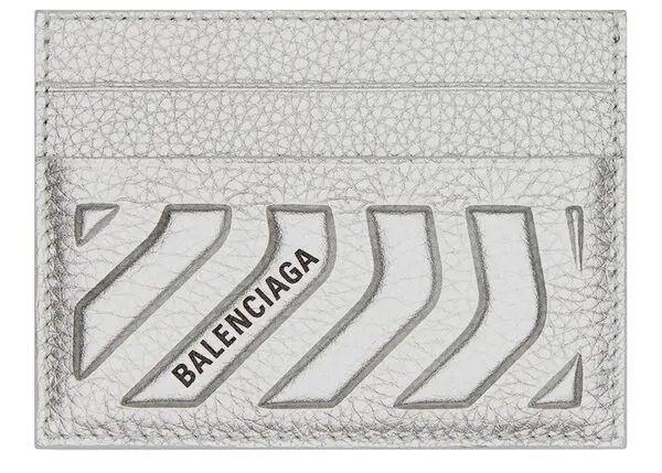 Balenciaga Car Card Holder Metallized - Silver