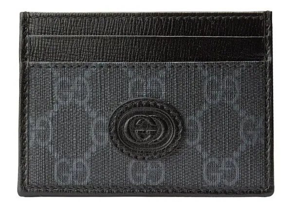 Gucci Card Case With Interlocking G - Black