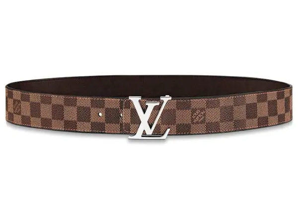 LOUIS VUITTON Initiales Reversible Belt Damier Ebene 40mm - Brown