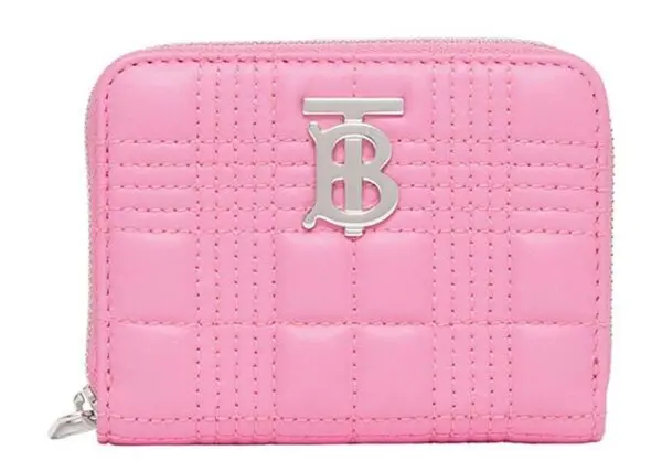 Burberry Quilted Leather Lola Zipup Wallet - Primrose Pink