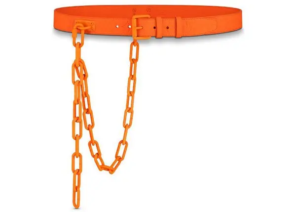 LOUIS VUITTON Signature Belt Monogram Chain Mca 35mm - Orange