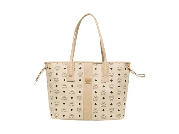 Mcm Liz Vi Medium Shopper - Beige/black