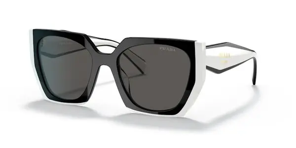 Prada Symbole Logo Rectangle Sunglasses - Black/white (spr15w 09q/5s0)