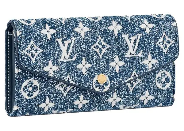 LOUIS VUITTON Sarah Wallet Denim Jacquard