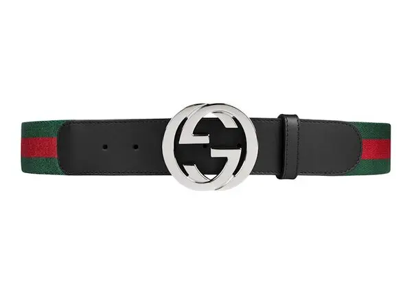 Gucci Web Belt With G Buckle - Green/red Web