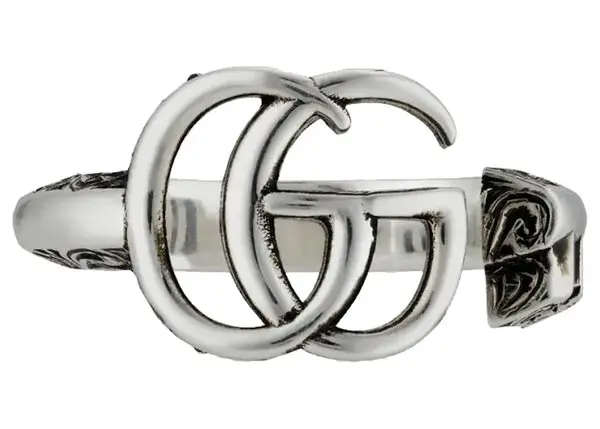 Gucci Double G Key Ring - Silver