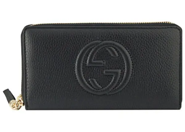 Gucci Soho Long Zipper Wallet - Black
