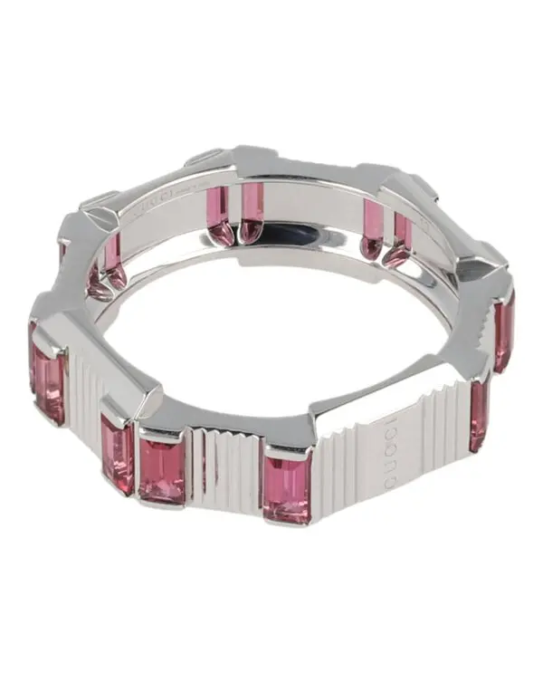 Gucci Link To Love Rubellite Ring - Silver