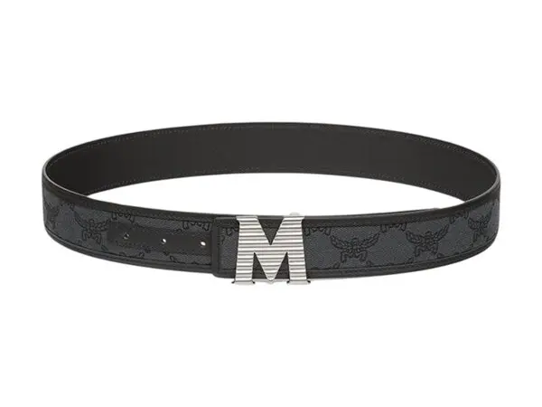 Gucci Double G Wide Leather Belt With Antique Brass Buckle - Black/grey