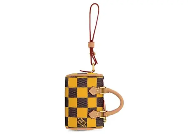 LOUIS VUITTON Damier Pop Mini Speedy Bag Charm - Yellow