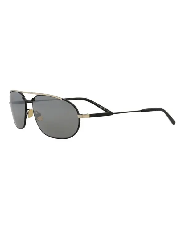 Saint Laurent Round Oval Sunglasses - Black/silver (sl561
