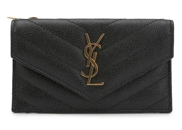 Saint Laurent Compact Wallet Monogram - Black