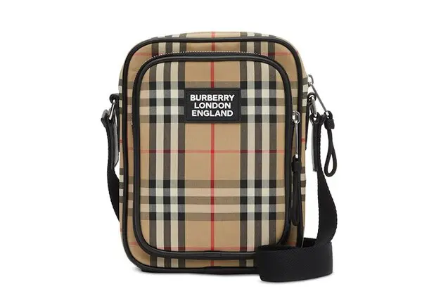 Burberry Vintage Check Messenger Bag - Archive Beige/black