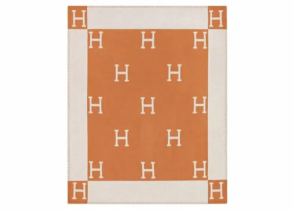Hermès Avalon Throw Blanket - Ecru/potiron