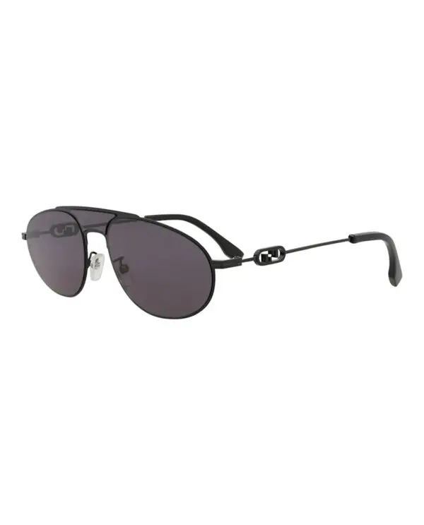 Fendi Aviator Sunglasses - Black Black Smoke (fe40072u/y/57