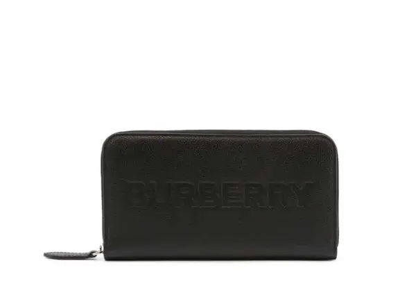Burberry Porter Leather Flap Continental Long Wallet - Black