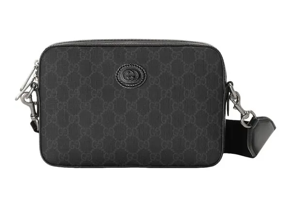 Gucci Interlocking G Shoulder Bag - Black/grey