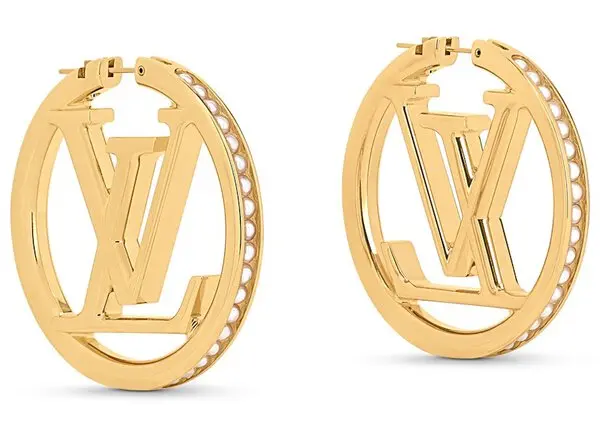 LOUIS VUITTON Louise Pearls Hoop Earrings - Gold