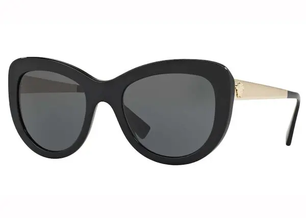 Versace Medusa Cat Eye Sunglasses - Black/gold (ve4325)