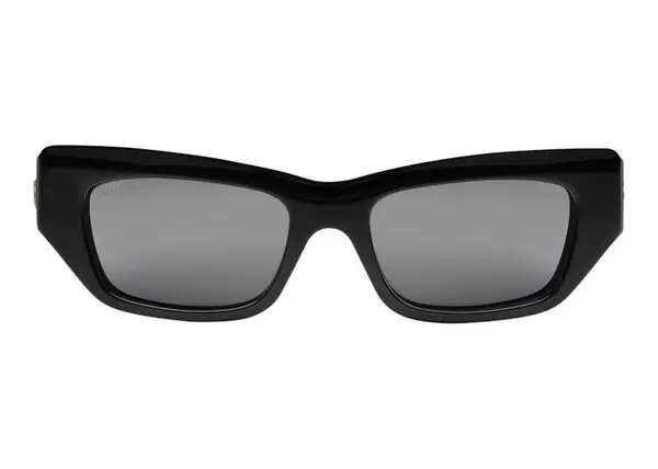 Gucci Rectangular Frame Sunglasses - Black/silver (733383 J0740 1081)