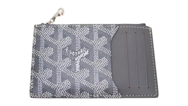 Goyard Bourbon Zipped Card Holder - Grey