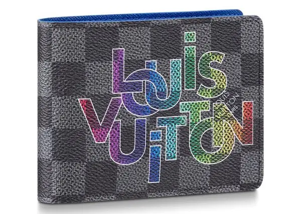 LOUIS VUITTON Ple Wallet Damier Graphite Link - Bleu Clair