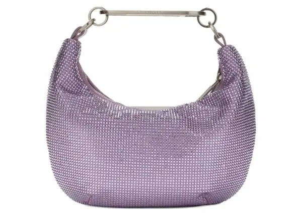 Off-White Paperclip Embellished Shoulder Bag - Lilac Purple