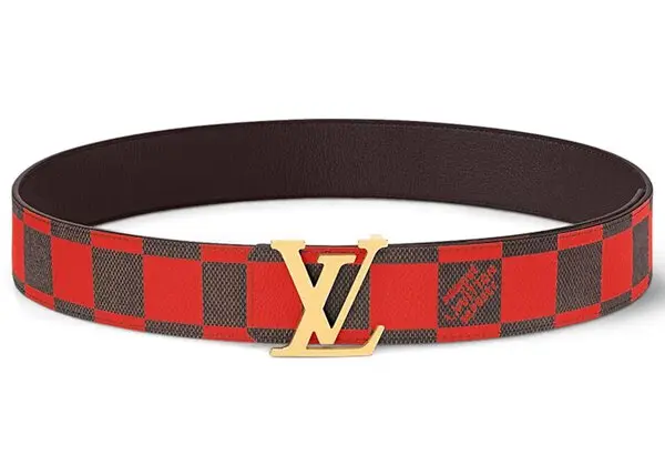 LOUIS VUITTON Initiales 40mm Reversible Belt Damier Pop - Red