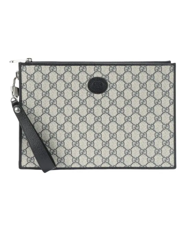 Gucci Interlocking G Pouch - Beige/blue