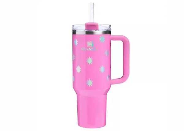 STANLEY X Target Exclusive Flowstate Quencher 40oz Tumbler - Popsicle Pink Starburst
