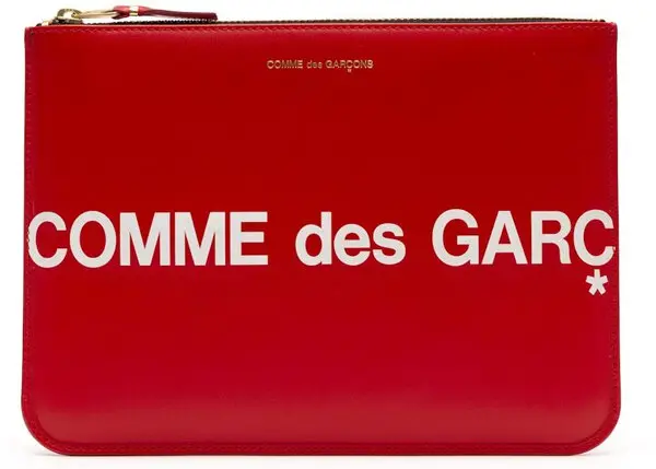 Comme Des Garçons Sa5100hl Huge Logo Wallet - Red