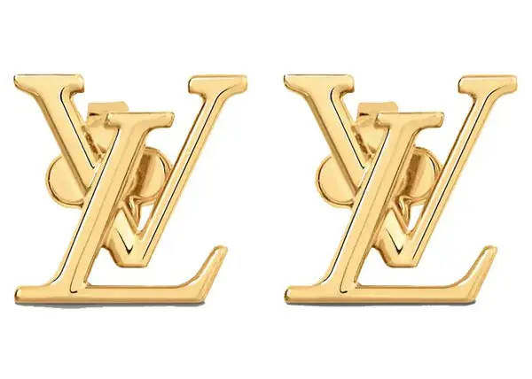 LOUIS VUITTON Initials Iconic Stud Earrings - Gold