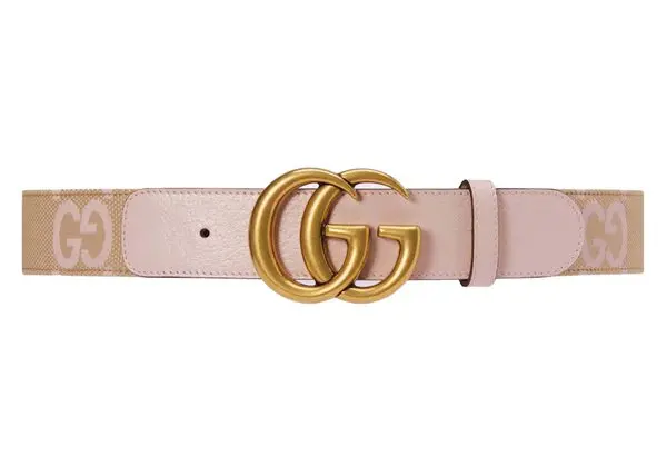 Gucci Gg Marmont Jumbo Gg Belt - Beige/light Pink