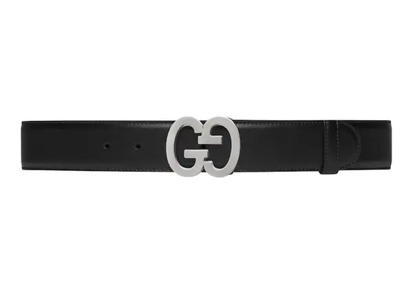 Gucci Gg Buckle Wide Belt - Black